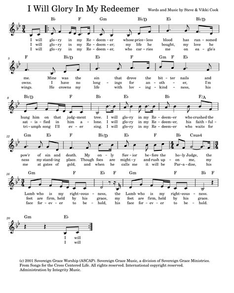 I Will Glory In My Redeemer Hymn Lyrics And Info