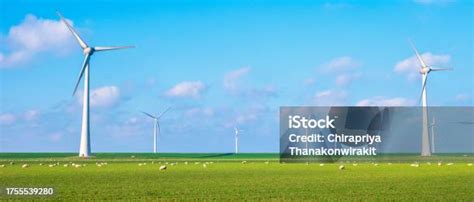 바다의 풍차 공원 녹색 에너지를 생성하는 풍차 터빈의 드론 조감도 0명에 대한 스톡 사진 및 기타 이미지 0명 공중 뷰 깨끗한 Istock