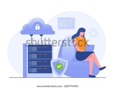 Data Server Concept Storage Technology Cloud Stock Vector Royalty Free