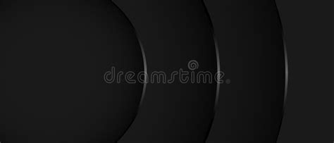 Abstract Black Metallic Curve Overlap Geometric Design Modern Creative Background Vector Stock