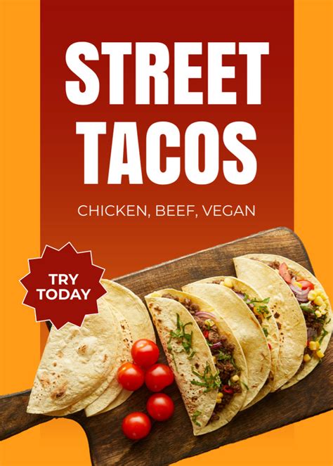 Indulge In Tasty Street Tacos Today Online Flyer Template Vistacreate
