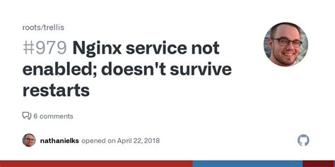 Nginx Service Not Enabled Doesnt Survive Restarts · Issue 979