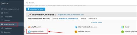 Como Exportar E Importar Una Base De Datos En Plesk Soluciones NEUBOX