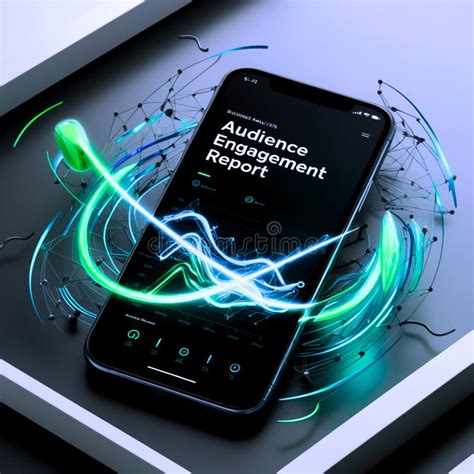 Audience Engagement Data Analytics In Smartphone Technology Stock Illustration Illustration Of