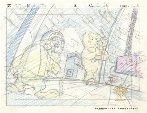 Tiny Toons Original Production Drawing Elmyra Duff Gossamer Dizzy D