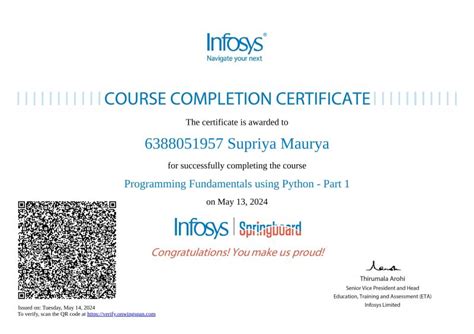 Supriya Maurya On Linkedin Python Programming Infosysspringboard