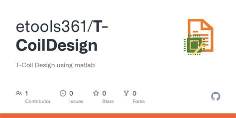 Github Etools361 T Coildesign T Coil Design Using Matlab