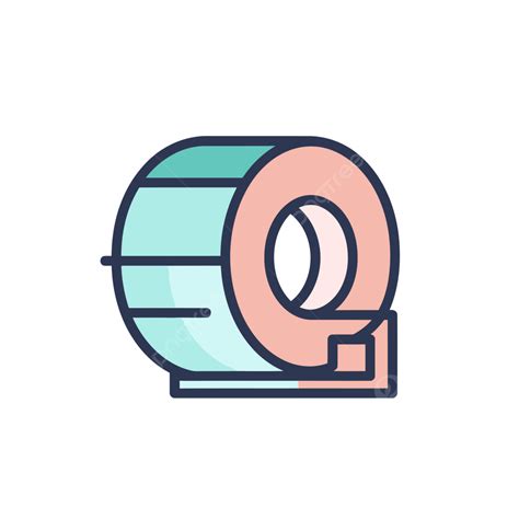 Roll Of Tape Icon Vector Clip Art Illustration Design Tape Lineal