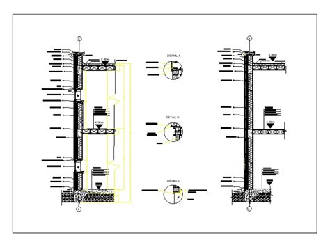 Wall Section Veneer Brick Cladding In Autocad Cad 244 38 Kb Bibliocad