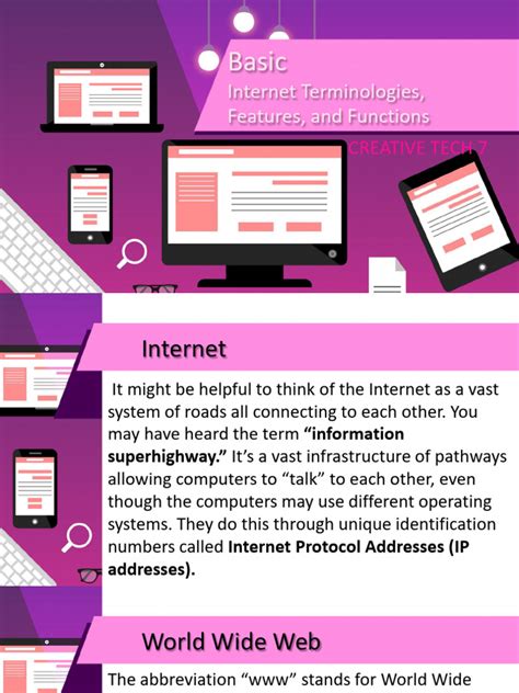 Basic Internet Terminology Student Pdf World Wide Web Internet And Web