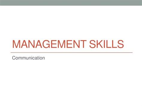 PPT Management Skills PowerPoint Presentation Free Download ID 2739336
