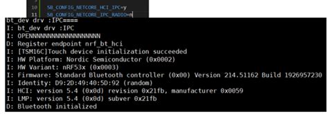 Cant Use Bt Enable When I Use Sysbuild And Enabled Ipc Radio Nordic Qanda Nordic Devzone