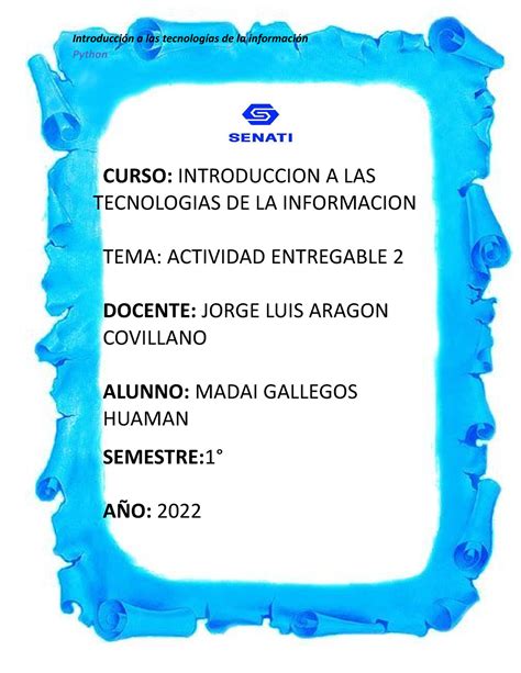 Actividad Entregable 02 Python Python Curso Introduccion A Las Tecnologias De La