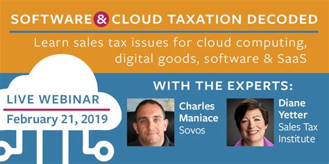 Software And Cloud Taxation Decoded Sales Tax Institute