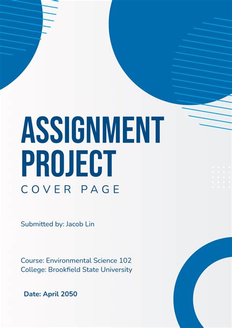 Free Computer Project Cover Page Template To Edit Online