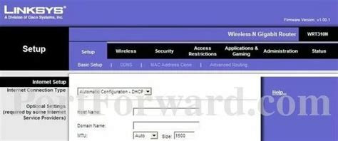 Simple Linksys Wrt N Router Open Port Instructions