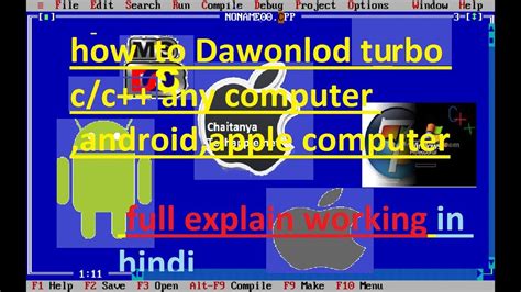 How To Download Turbo C For Windows 7810 Turbo C Full Explain In Hindi By Programs