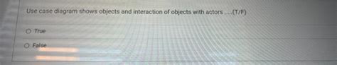 Solved Use Case Diagram Shows Objects And Interaction Of Chegg Com