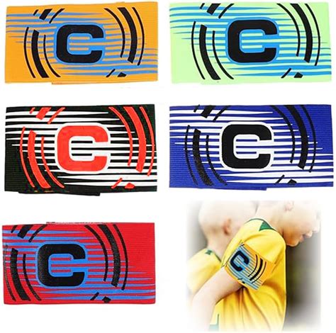 Xuzopim 5 Pieces Fascia Capitano Calcio Sports Captains Bracelets