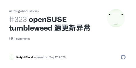 openSUSE tumbleweed 源更新异常 Issue ustclug discussions GitHub