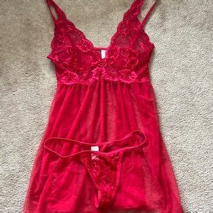 Intimates Sleepwear Red Lacey Lingerie Set Poshmark