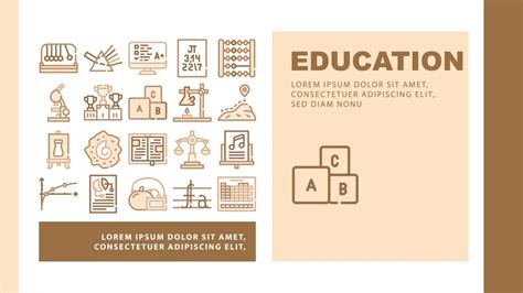 Education Science Landing Header Vector 7988113 Vector Art At Vecteezy