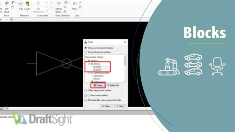 Delete Unreferenced Blocks Using Clean Command Youtube