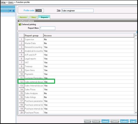 How To Disable The Print Option In Invoice For The Particular User Sage X3 Tips Tricks And