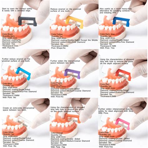 10pcs Dental Reduction Strips Kits Ortho Interproximal Reduce Enamel