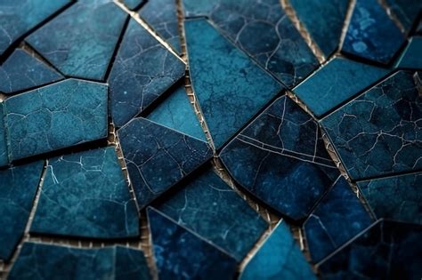Premium Photo Dark Blue Polygonal Mosaic Background
