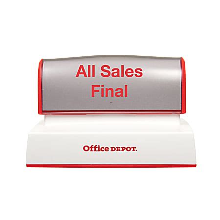 Custom Office Depot Brand Pre Inked Stamp X Impression Office Depot