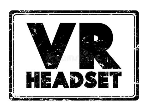 Vr Headset Text Stamp Technology Concept Background Stock Illustration Illustration Of Play