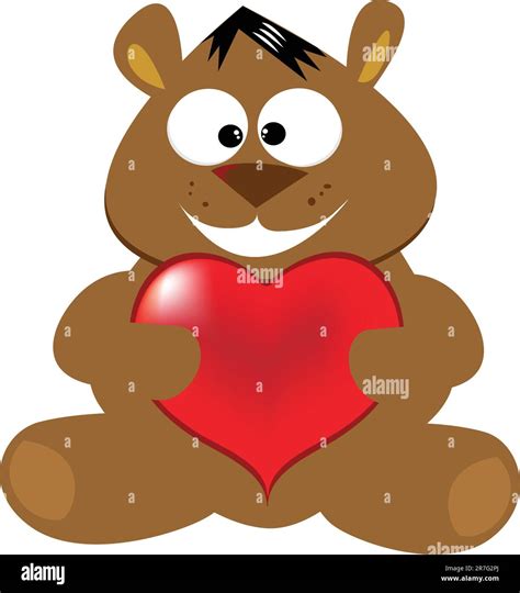 Cute Bear With Heart Stock Vector Image And Art Alamy