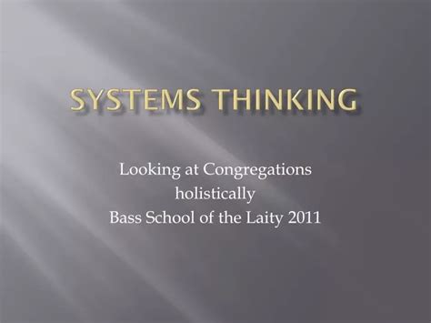 Ppt Systems Thinking Powerpoint Presentation Free Download Id