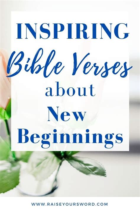 Inspiring Bible Verses About Starting New