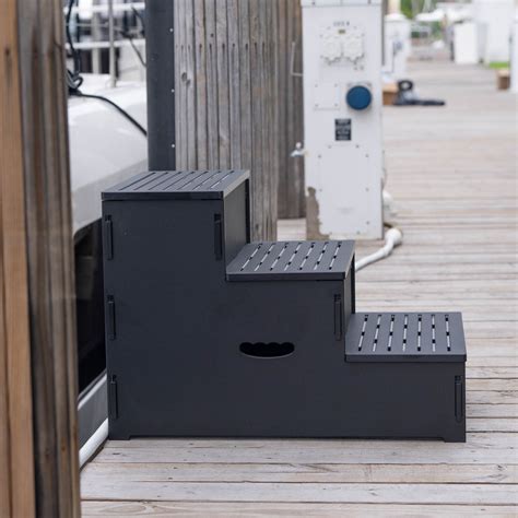 Stowaway Steps 3 Step Premium Stowable Dock Stairs