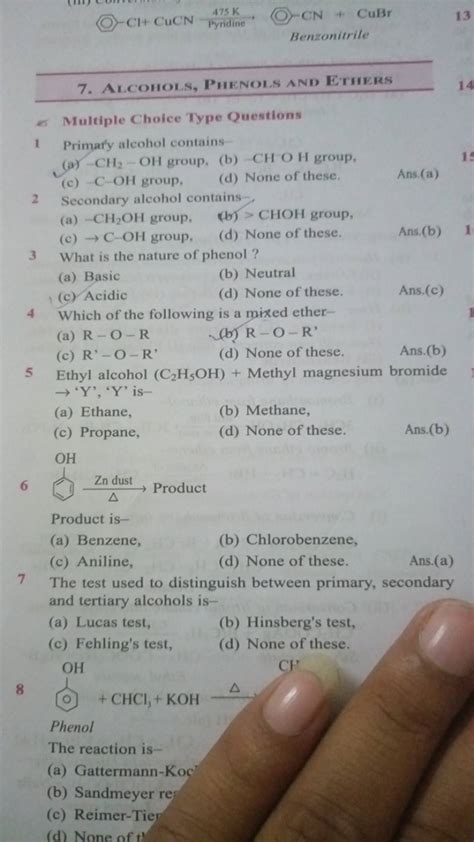 8 O Chcl3 Kohoh Ch− Phenol The Reaction Is Filo