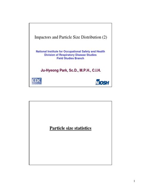 Impactors And Particle Size Distribution Pdf Aerosol Mean