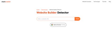 Website Builder Detector Stackcrawler