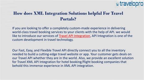 ppt travel xml integration solutions xml api integration powerpoint