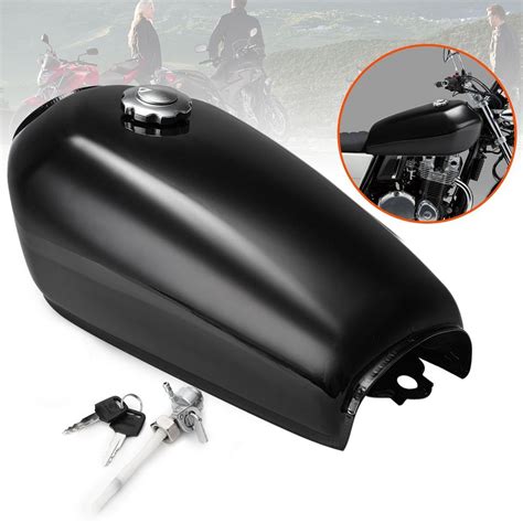 9l 24gallon Motorcycle Fuel Gas Tank W Cap For Honda Cg125 Cafe Racer