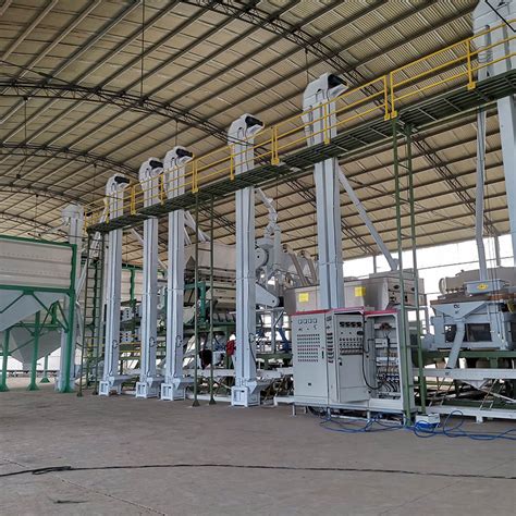 Fixed Type Soybean Processing Completed Equipment Grains Cleaning And Grading Line Seed