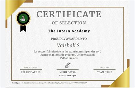 vaishali s on linkedin internship python opportunity projects thankyou team intern2021…