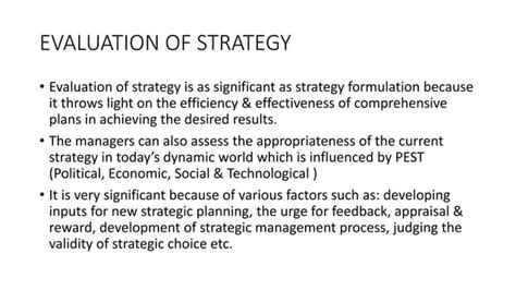 Lect 10 Strategy Formulation Implementation Evaluation And Controlpptx