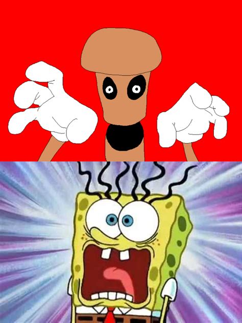 Mushroom Monster Scares Spongebob By Itsmenora On Deviantart