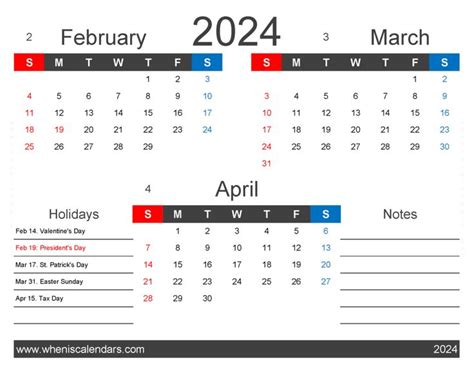 February And March 2024 Calendar Printable Free Printable Templates