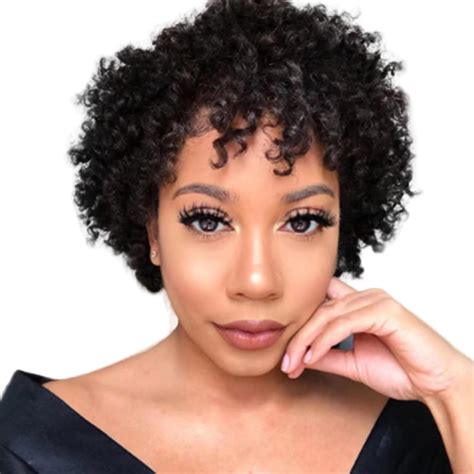 Beisdwig Short Pixie Cut Wig Afro Kinky Curly Wigs For