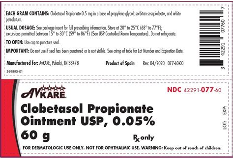 Clobetasol Ointment Package Insert