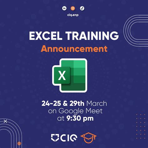 Ciq Enp On Linkedin Training Microsoft Office Excel Engineering