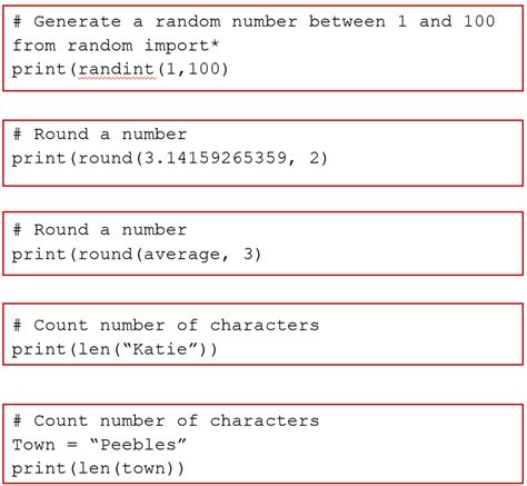 Pre Defined Functions N5 Computing Science